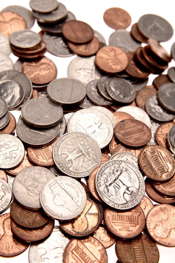 U.S. monedas imagen de archivo. Imagen de ahorros, estudio - 3564387