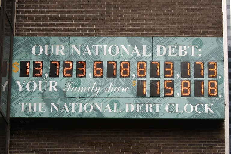 U.S. National Debt Clock editorial stock photo. Image of updateds ...
