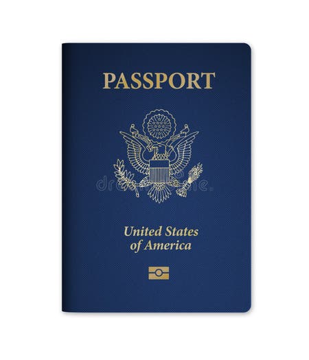 Us Passport With Microchip Stock Illustration Illustration Of