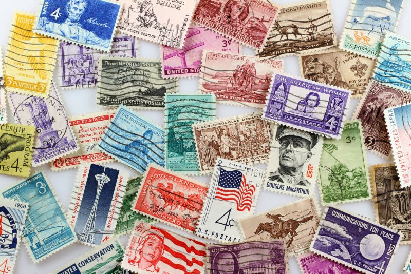 USA First Class Forever Flag Postage Stamp Set Editorial Photography ...