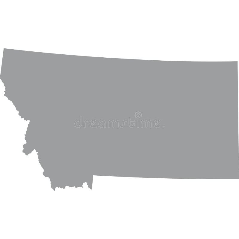 Montana Map Outline Vector Design Template. Editable Stroke Stock ...