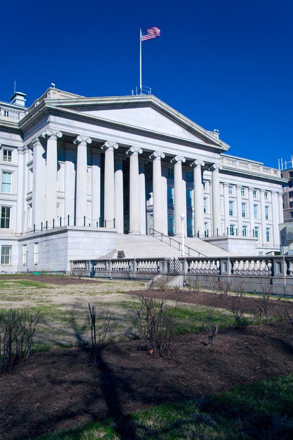 Treasury Building Washington DC Stock Photo - Image of icon ...