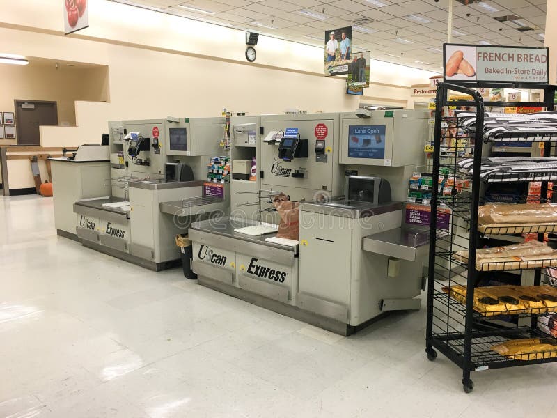 U-Scan Express Self Checkout Machine Editorial Stock Image - Image ...