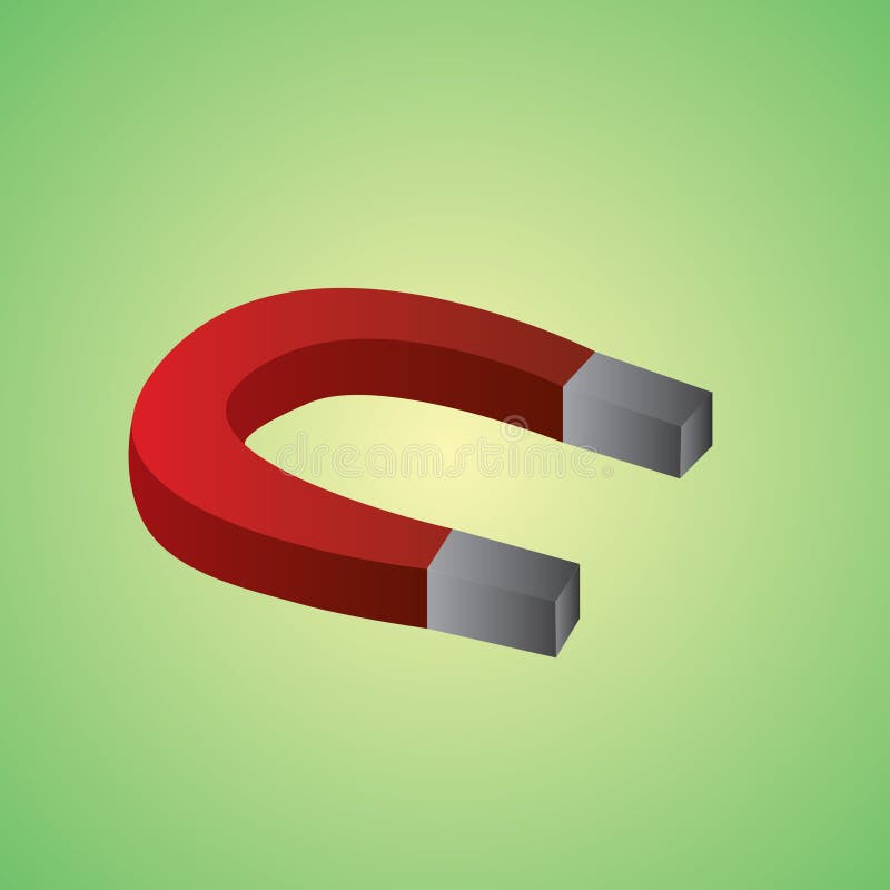 U Shape Magnet. Vector Illustration Decorative Design Stock Vector ...