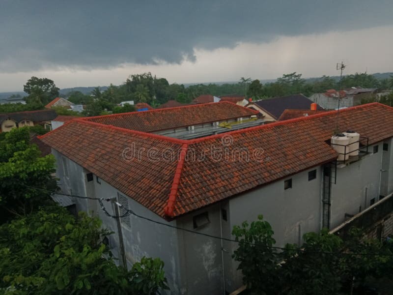 U-shaped Building with Some Trees Around it Stock Photo - Image of grey ...