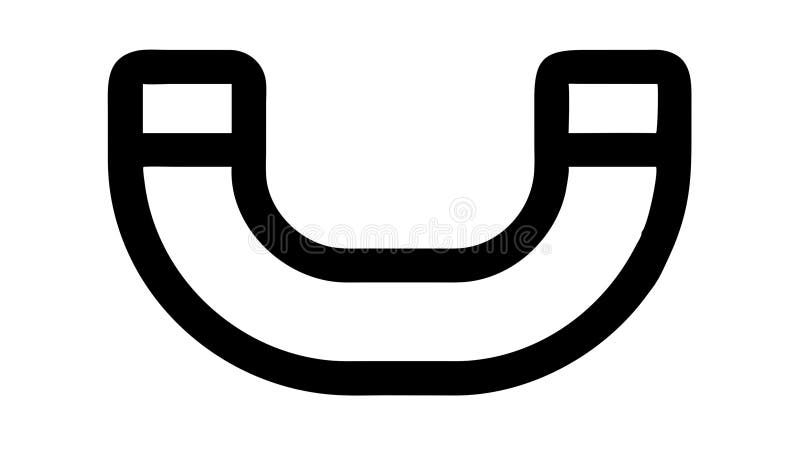 U Shaped Magnet Outline Vector Icon, Vector Design Generative AI Stock ...