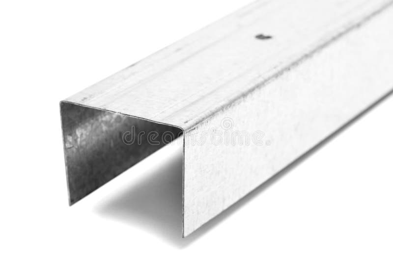 U shaped metal profile stock image. Image of stainless - 108757317