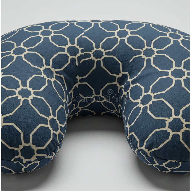U-shaped Neck Pillow Featuring a Geometric Pattern with Interlocking ...