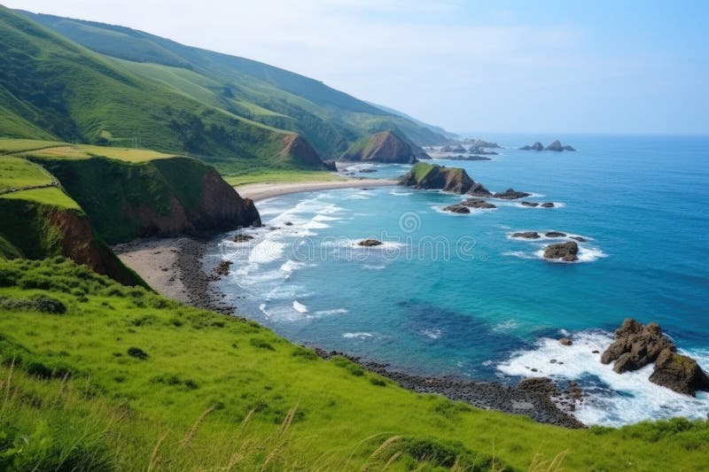 U-shaped Valley Filled with Sea Water Stock Image - Image of water ...