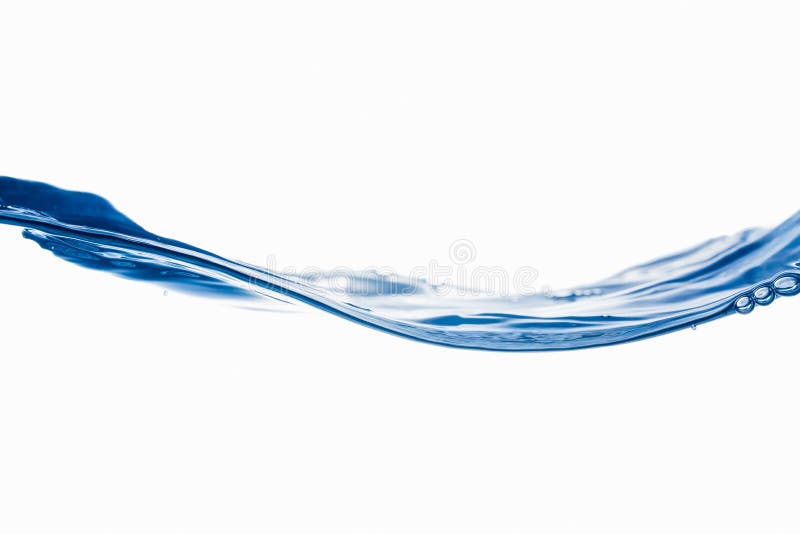 U-shaped Water Wave with Few Bubbles on Side Stock Photo - Image of ...