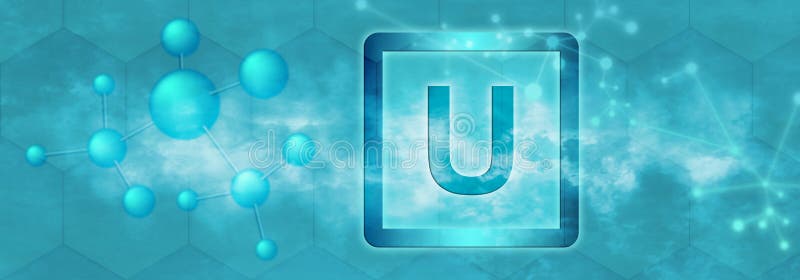 Uranium U Chemical Element. Uranium Sign with Atomic Number. Chemical ...