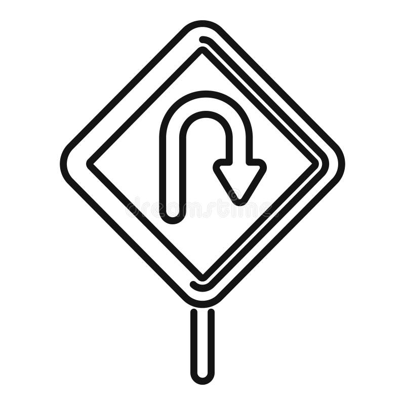 U Turn Allowed Traffic Road Sign Indicating To Make a U Turn Stock ...