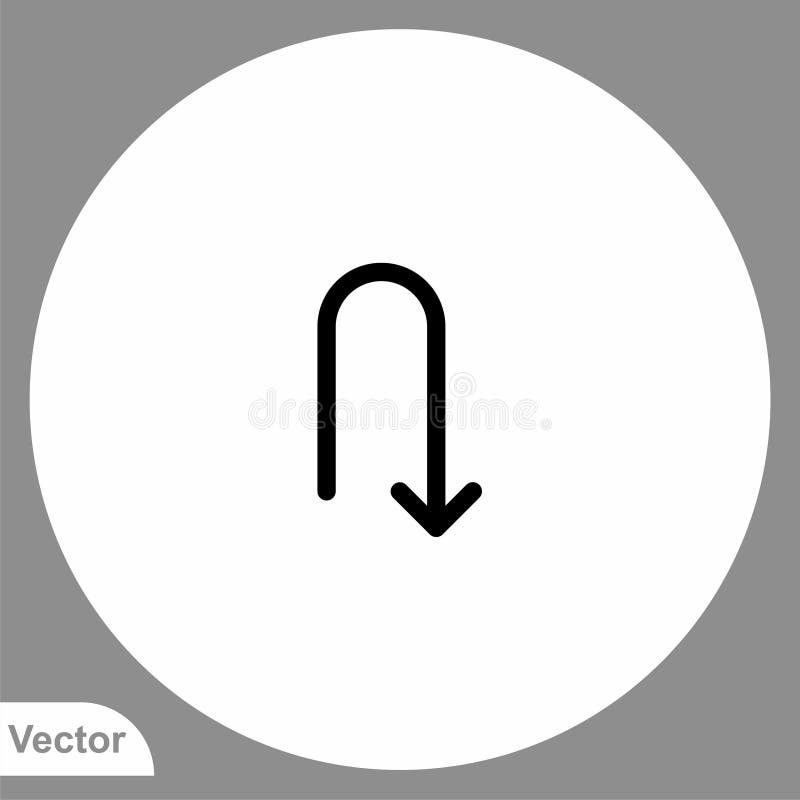 U Turn Icon Sign Vector,Symbol, Logo Illustration for Web and Mobile ...