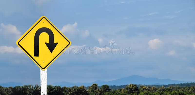 U-turn sign stock image. Image of school, uturn, sign - 199302231