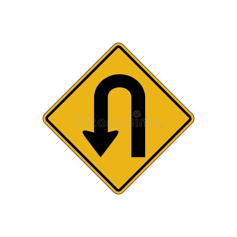 U Turn Sign Stock Illustrations – 905 U Turn Sign Stock Illustrations ...