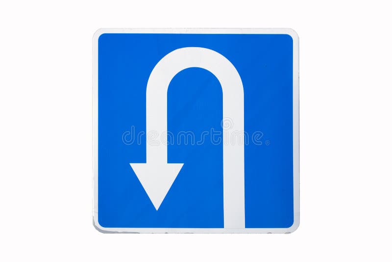 U-Turn Traffic Symbol Sign, Vector Illustration, Isolate on White ...