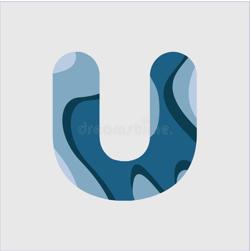 U Water Font Vector Template Design Illustration Stock Vector ...