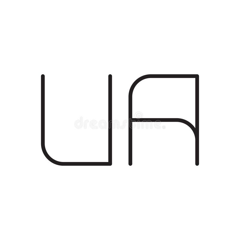 Ua Initial Letter Vector Logo Icon Stock Vector - Illustration of mark ...