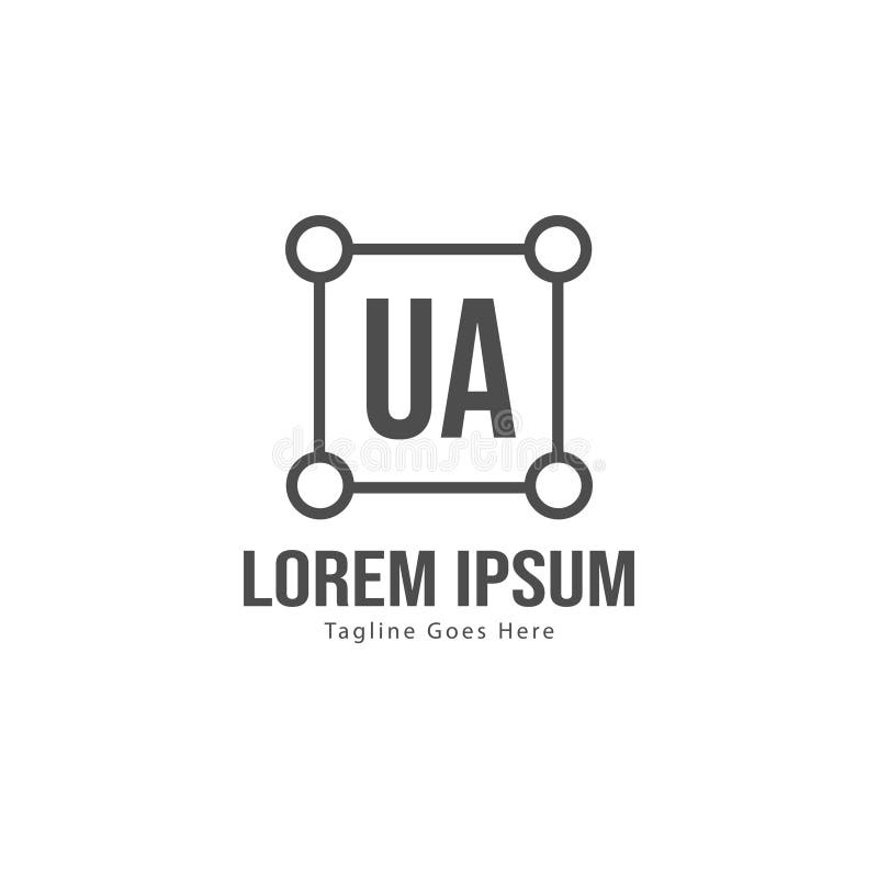 UA Letter Logo Design. Creative Modern UA Letters Icon Illustration ...