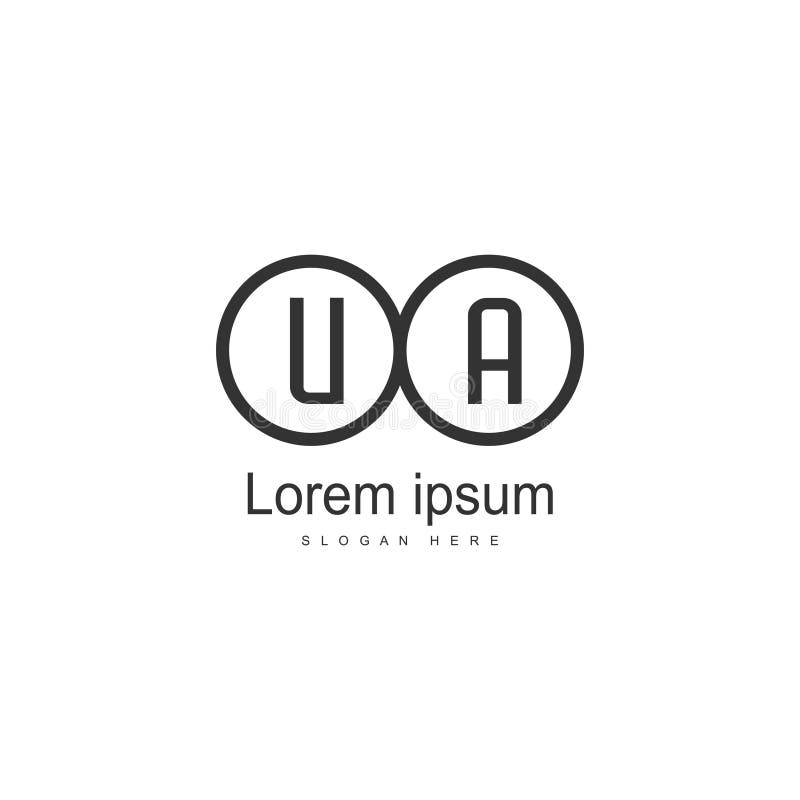 UA Letter Logo Design. Creative Modern UA Letters Icon Illustration ...