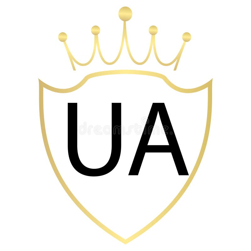 UA Letter Logo Design with Simple Style Stock Illustration ...