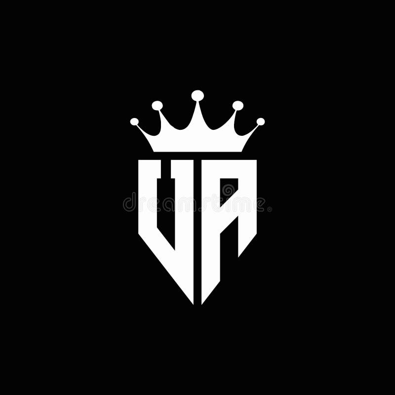 UA Logo Monogram Emblem Style with Crown Shape Design Template Stock ...