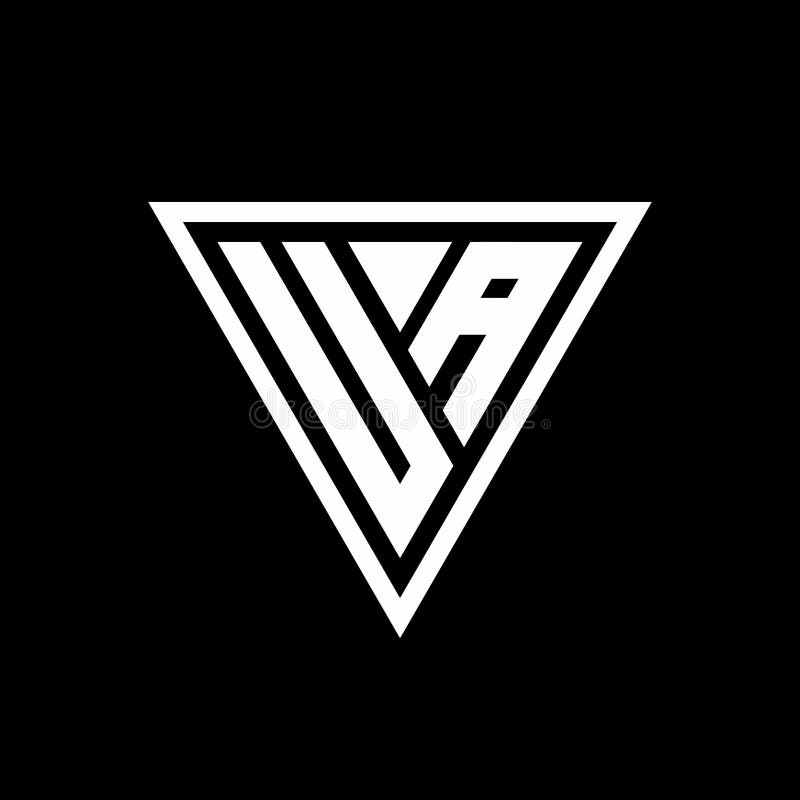 UA Logo Monogram with Triangle Shape Designs Template Stock Vector ...