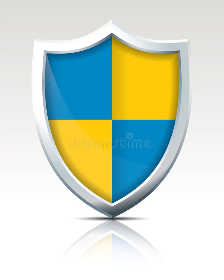 UAC Shield stock vector. Illustration of metal, glossy - 113485432