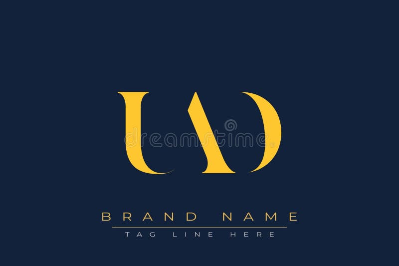 UAD Abstract Letter Logo Design Stock Vector - Illustration of letter ...