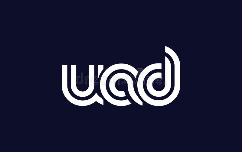 UAD Creative Unique Modern Letter Logo Design Stock Illustration ...