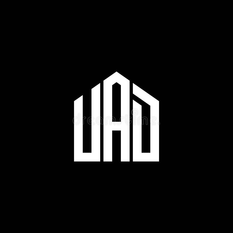 UAD Letter Logo Design on BLACK Background. UAD Creative Initials ...
