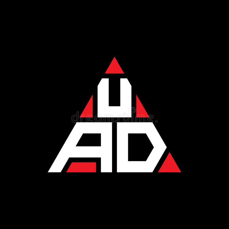 UAD Triangle Letter Logo Design with Triangle Shape. UAD Triangle Logo ...