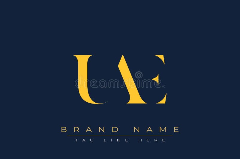 UAE Abstract Letter Logo Design Stock Vector - Illustration of logotype ...