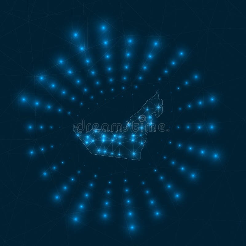 UAE digital map. stock vector. Illustration of abstract - 183708147
