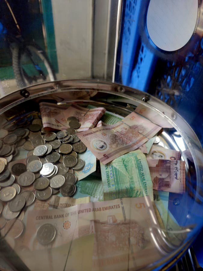 UAE Dirham Banknotes and Coins, Including 5 and 10 AED Notes, are ...