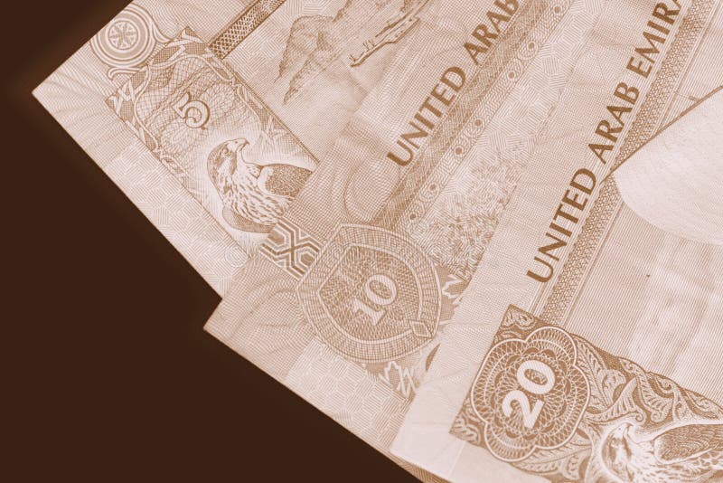 UAE Dirham Currency Notes and Coins. Stock Photo - Image of banking ...