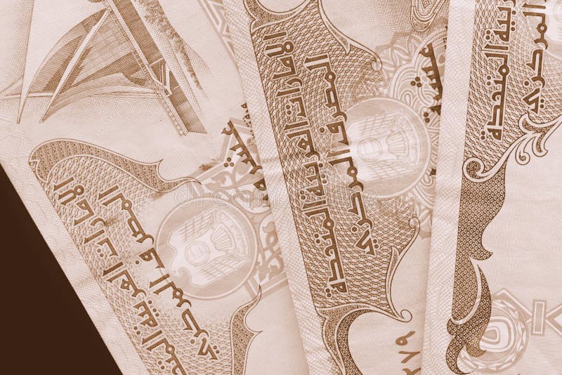 UAE Dirham Currency Notes and Coins. Stock Photo - Image of banking ...