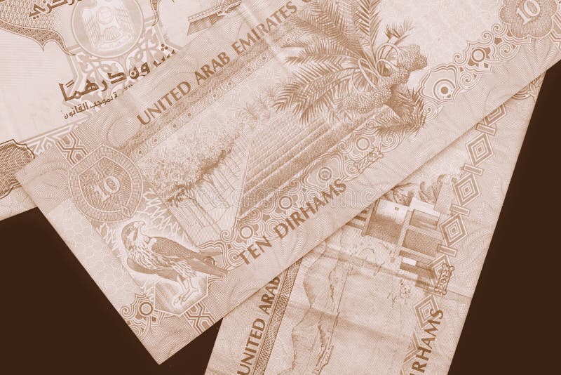 UAE Dirham Currency Notes and Coins. Stock Photo - Image of banking ...
