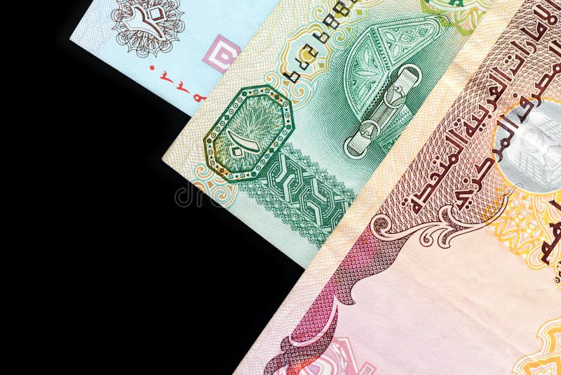 UAE Dirham Currency Notes and Coins. Stock Photo - Image of banking ...