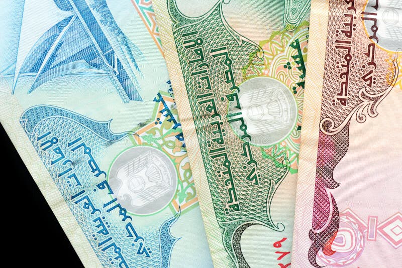 UAE Dirham Currency Notes and Coins. Stock Photo - Image of banking ...
