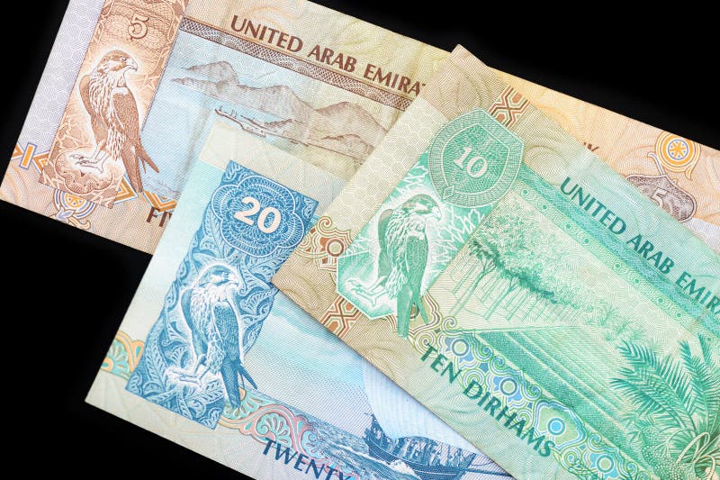 UAE Dirham Currency Notes and Coins. Stock Photo - Image of banking ...