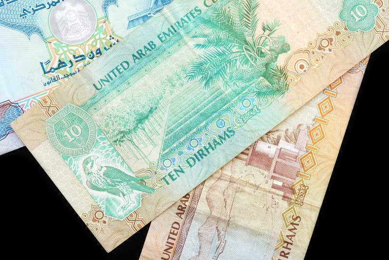 UAE Dirham Currency Notes and Coins. Stock Photo - Image of banking ...