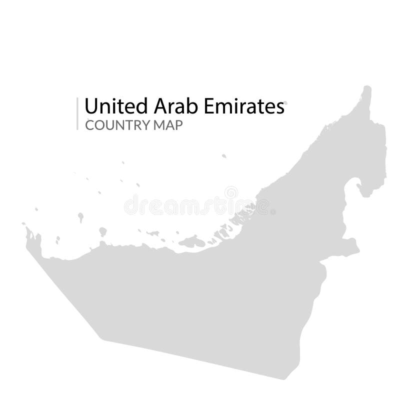 UAE Dubai Vector Map. United Arab Emirates Country Map Icon. Stock ...