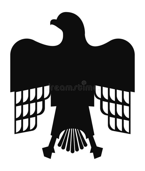 Uae Eagle Emblem Silhouette Stock Vector - Illustration of united ...