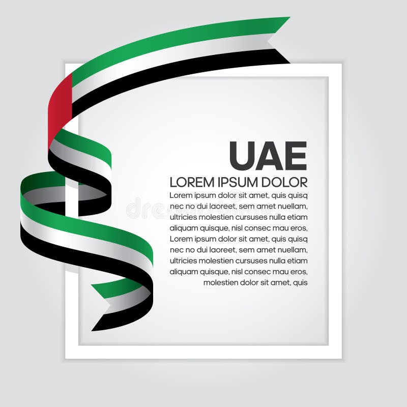 Frame and Border of Ribbon with the United Arab Emirates Flag. 3d ...