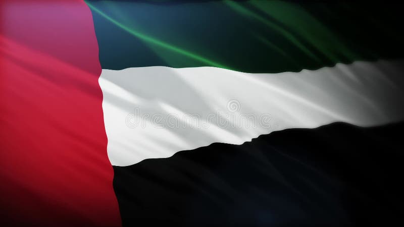 UAE Flag Waving Animation stock video. Video of wind - 362319667