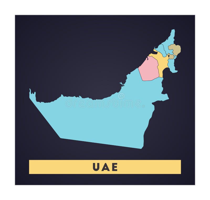 UAE map. stock vector. Illustration of cartography, design - 208344644
