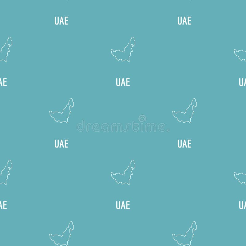 UAE map thin line simple stock illustration. Illustration of borders ...