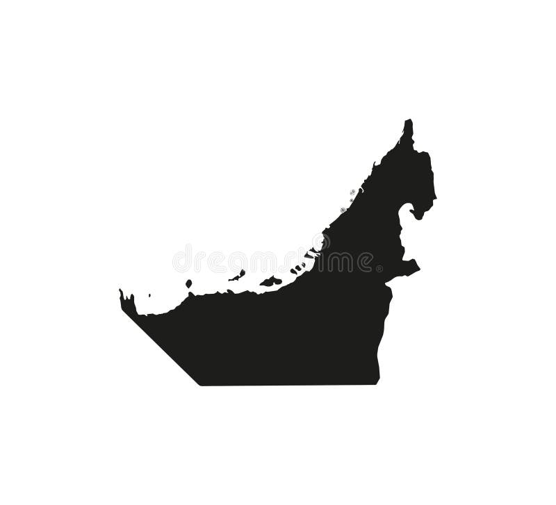 UAE Map on White Background. Vector Illustration Stock Illustration ...