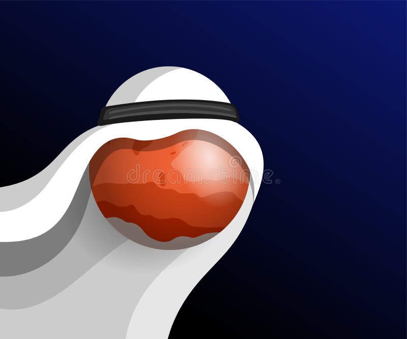 UAE Mars Mission Space Program Stock Vector - Illustration of hope ...